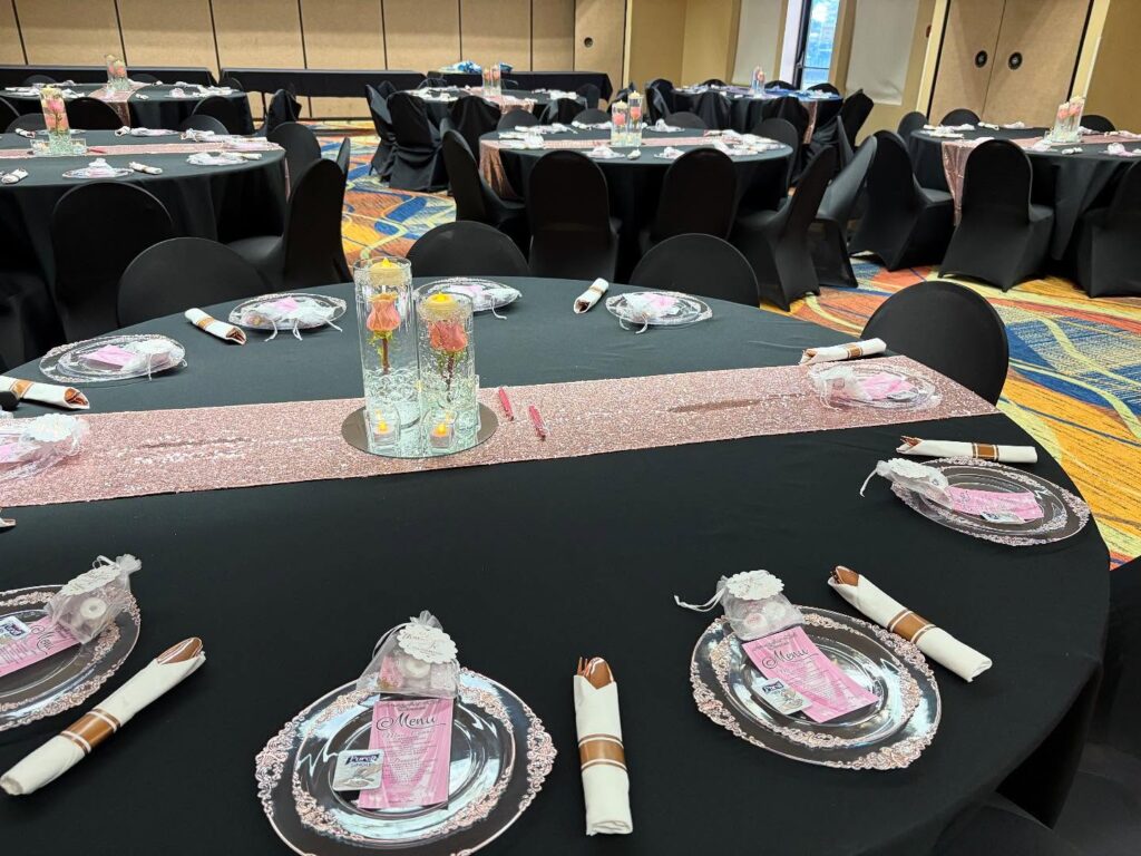 Dining Table Set Up - Margie's Party Creation & Rentals